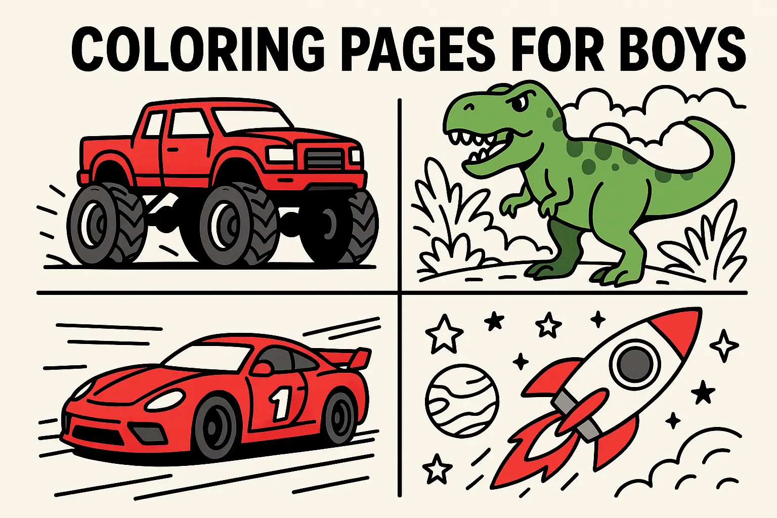 Exciting & Free Printable Coloring Pages for Boys to Enjoy