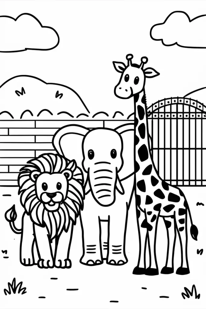 Fun Zoo Animal Coloring Pages – Free Printables for Kids