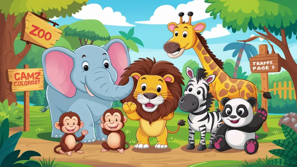 Fun Zoo Animal Coloring Pages – Free Printables for Kids