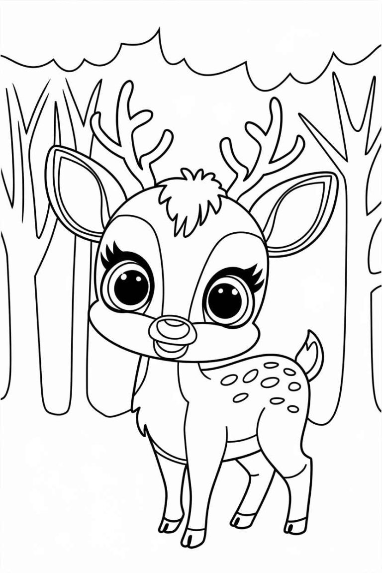 27+ Free Deer Coloring Pages for Kids & Adults to Print(PDFs)