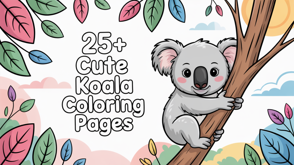 25+ Cute Koala Coloring Pages-Free Printables for Kids & Adults