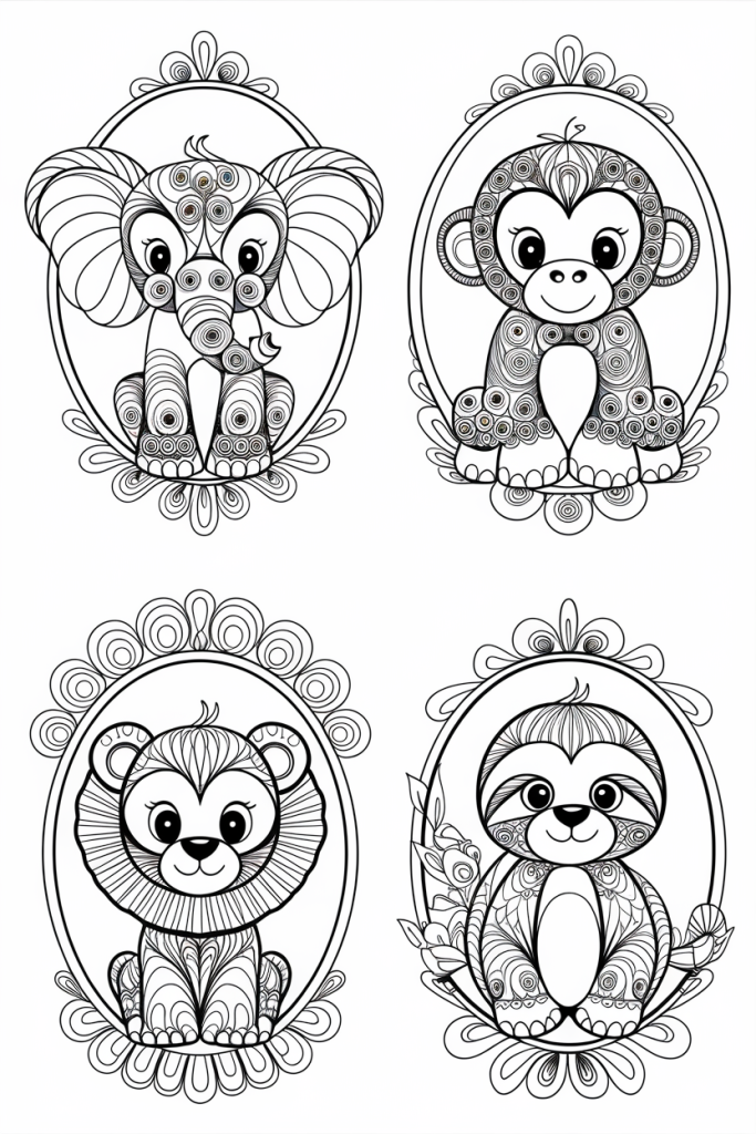 Baby Animal Coloring Pages – Free Printable PDF for Kids & Adults