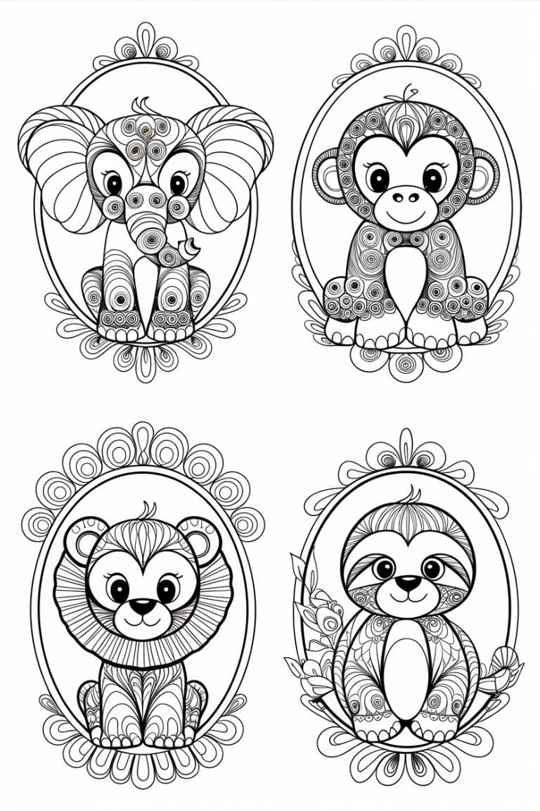 Baby Animal Coloring Pages – Free Printable PDF for Kids & Adults