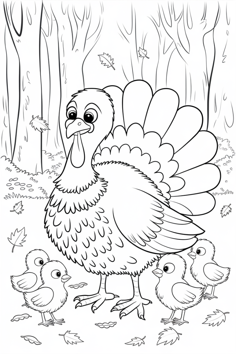 25+ Stunning Turkey Coloring Pages (Free & Printable) For All