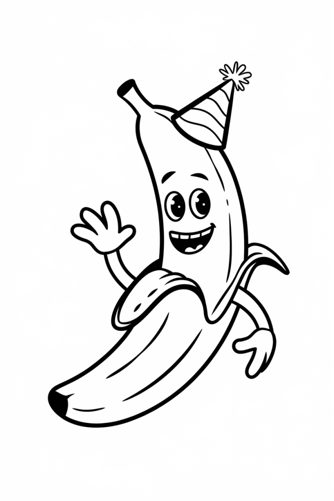 15+ Free Banana Coloring Pages – Printable Fun for Kids & Adults