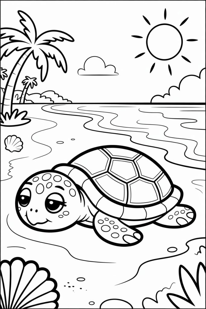 15+ Turtle Coloring Pages -Fun & Free Printables for Kids