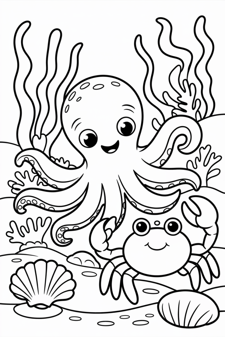 25+ Sea Animal Coloring Pages – Free Ocean Printable Sheets