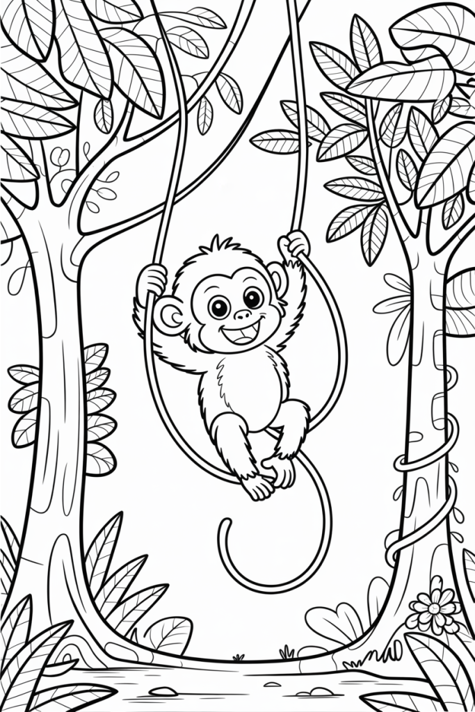 25+ Monkey Coloring Pages – Free Printables for Kids (PDFs)