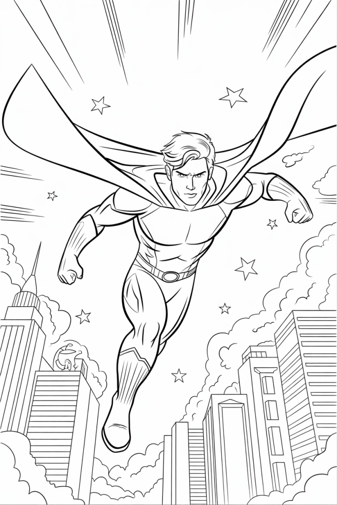 50+ Superhero Coloring Pages for Kids & Adults