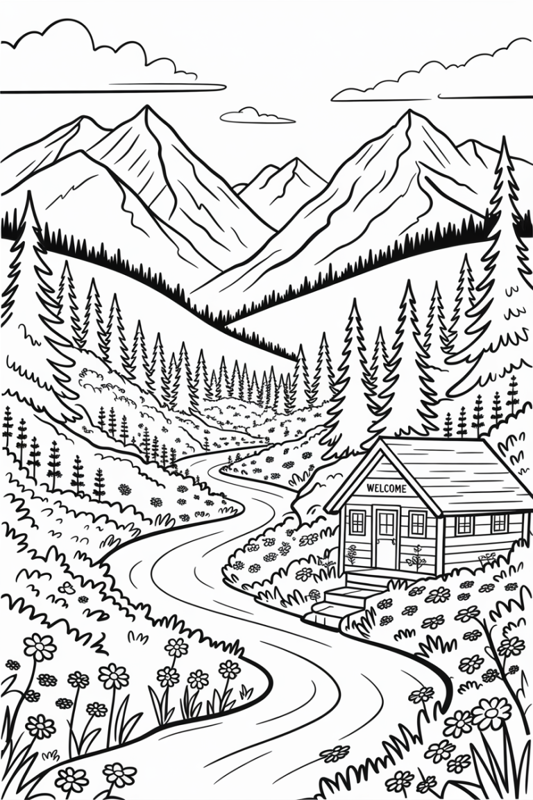 30+ Nature Coloring Pages Printable for All Ages