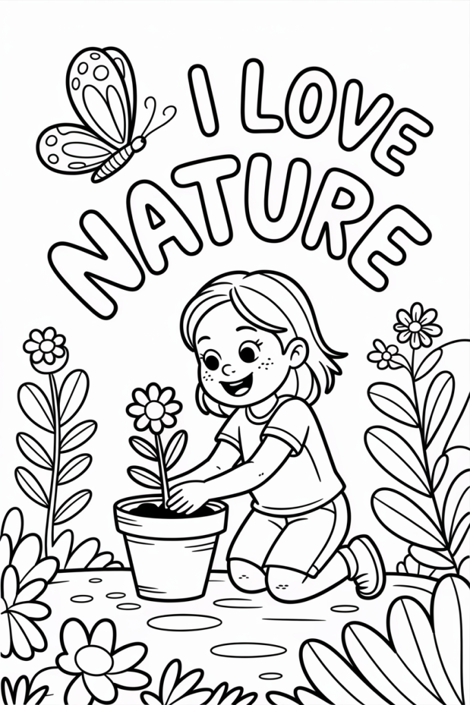 30+ Nature Coloring Pages Printable for All Ages