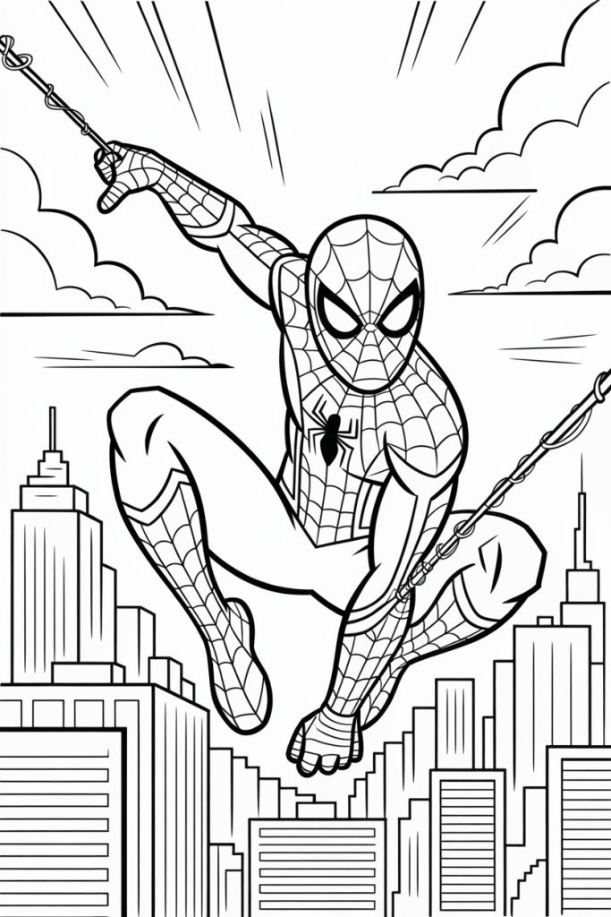 17+ Free Spiderman Coloring Pages Printable for Kids (PDF)