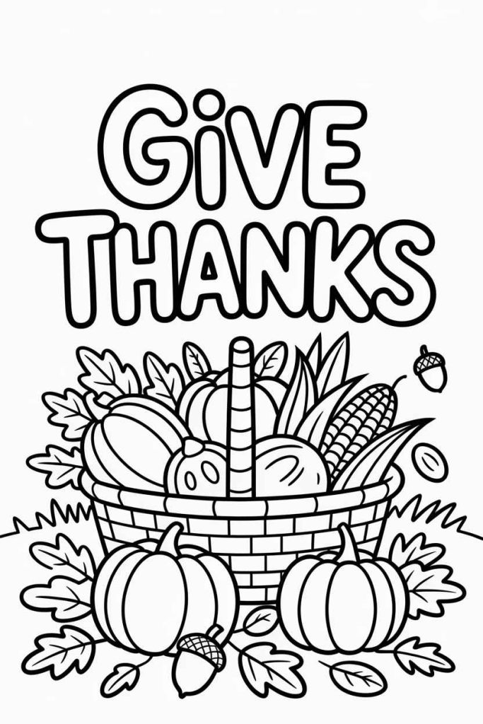 21+ Must-Have Thanksgiving Coloring Pages for Kids Printable PDF!