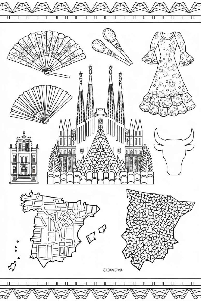 15 Stunning Spain Coloring Pages Free Printable – Download Now!