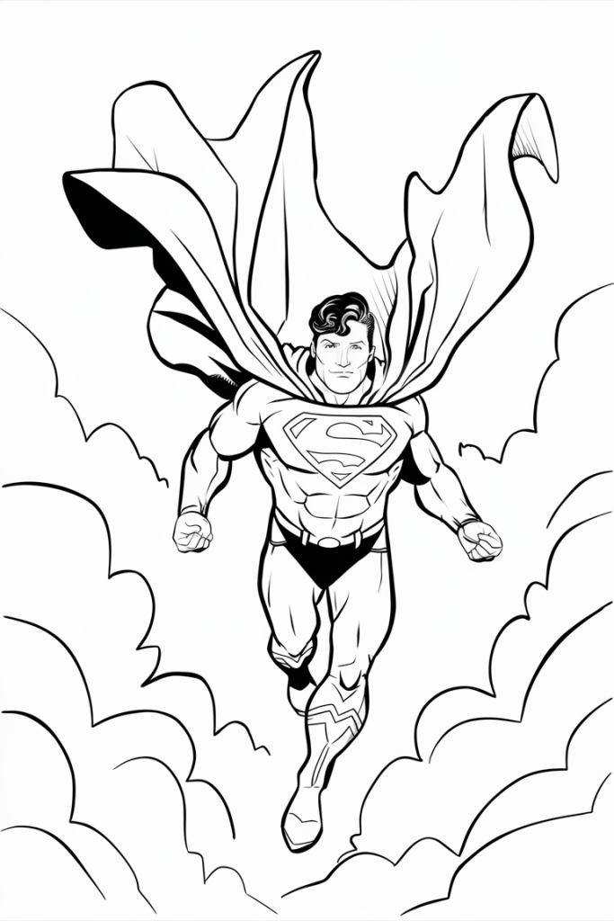 50+ Free Printable Superman Coloring Pages (PDF Download)