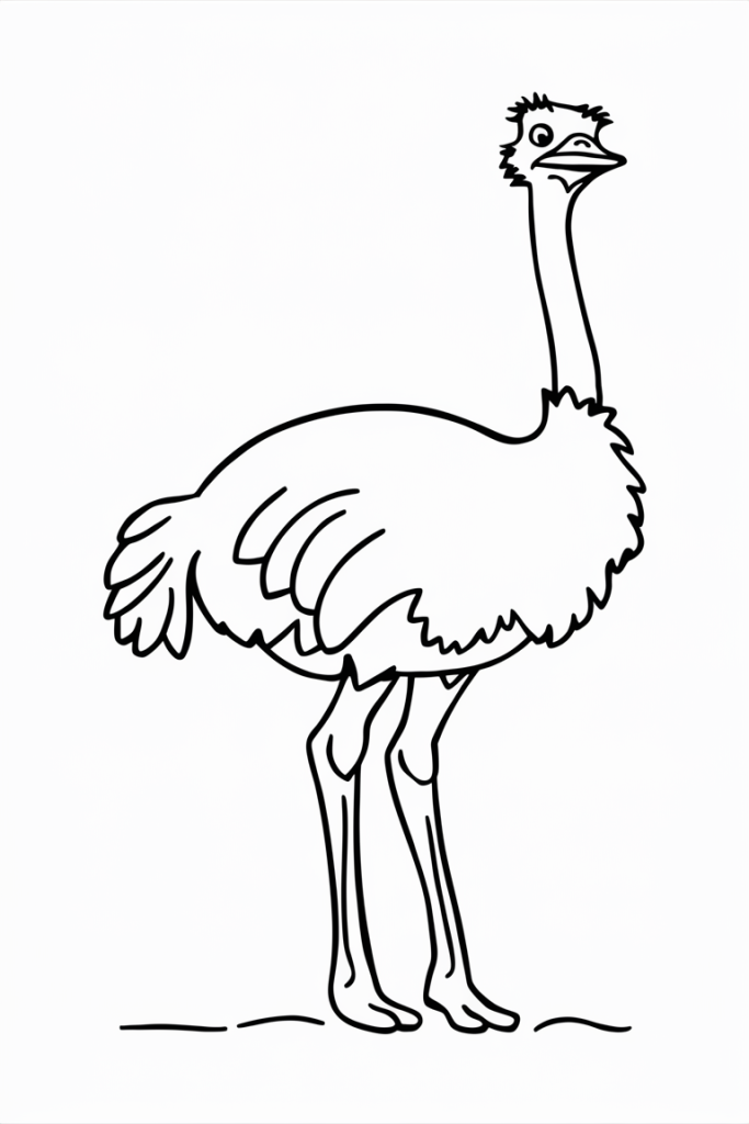 35+ Ostrich Coloring Page: Free Printables for Kids & Adults