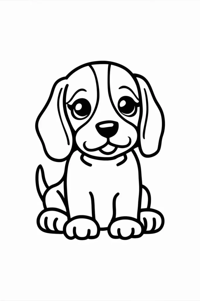 Free & Simple Puppy Coloring Pages to Print