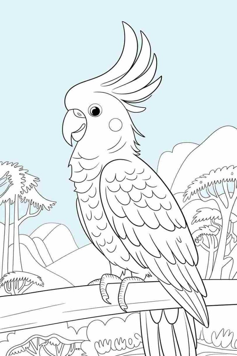 35+ Free Cockatoo Coloring Pages Printable for Kids & Adults