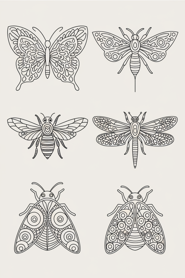 100+ Bug Coloring Pages 🐞🦋🐝 – Free Printables for Kids & Adults