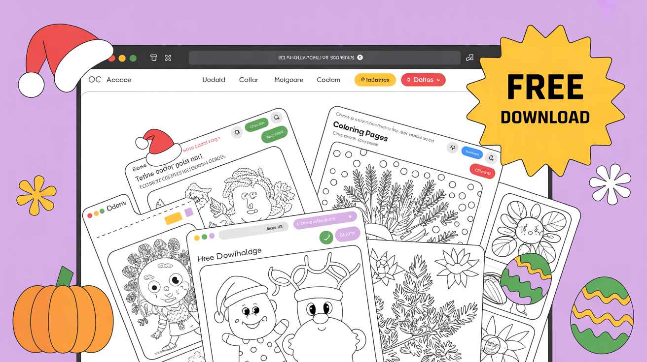 50+ Holiday Coloring Pages – Free Printables for Kids & Fun