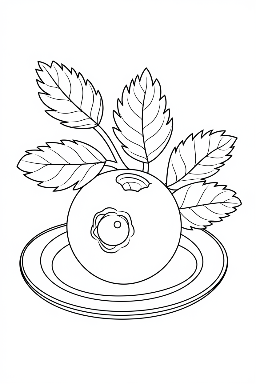 21+ Stunning Printable Blueberry Coloring Pages for Kids