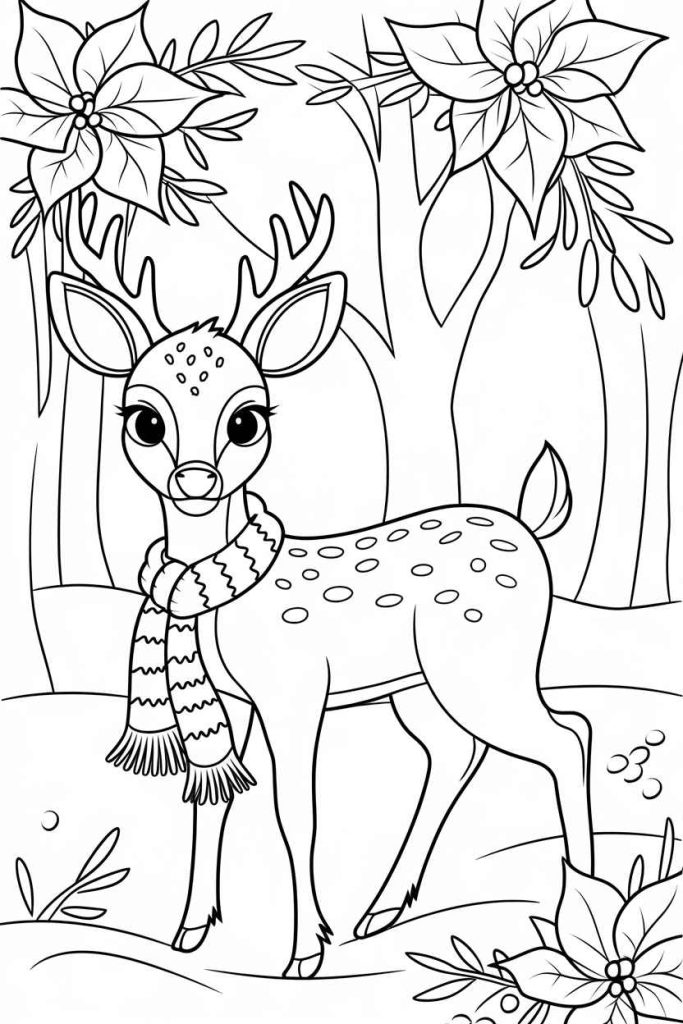 27+ Free Deer Coloring Pages for Kids & Adults to Print(PDFs)