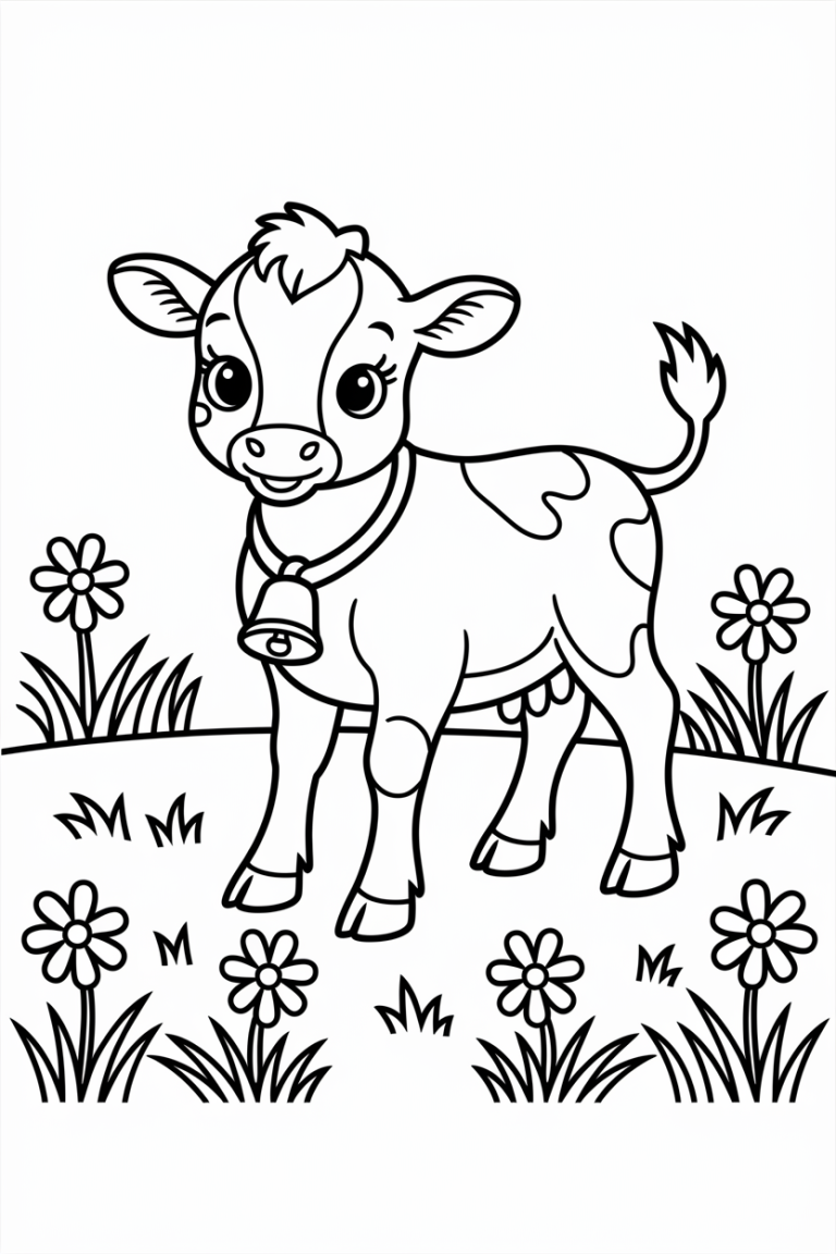 15+ Adorable Calf Coloring Pages You’ll Love (Free Printable Sheets ...