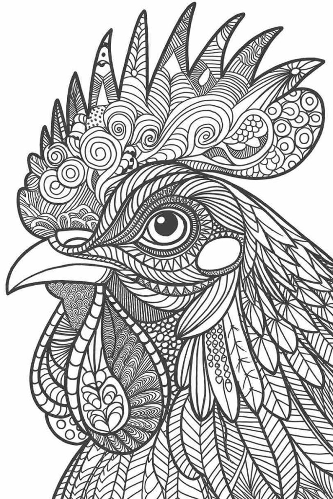 21+Rooster Coloring Pages – Free Printable Fun for Kids & Adults