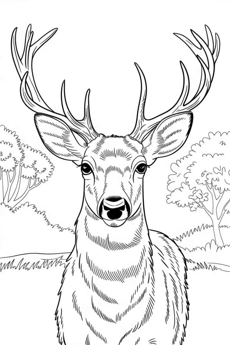 27+ Free Deer Coloring Pages for Kids & Adults to Print(PDFs)
