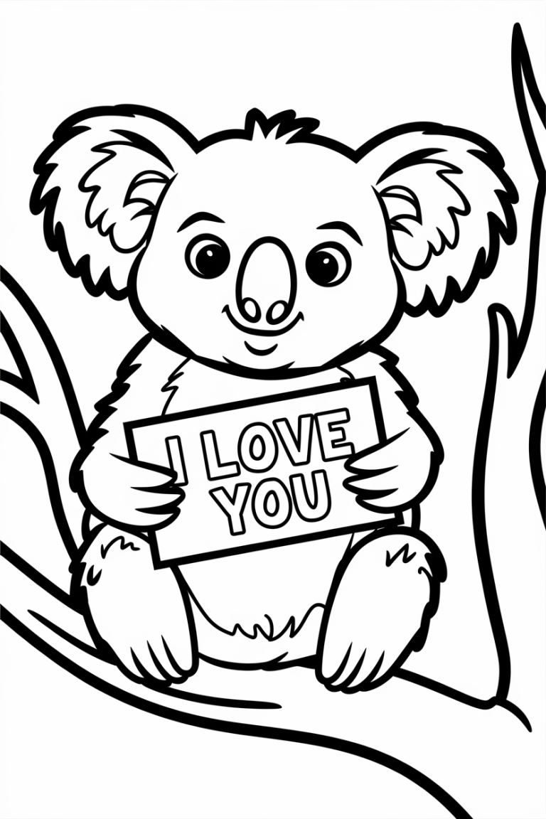25+ Cute Koala Coloring Pages-Free Printables for Kids & Adults