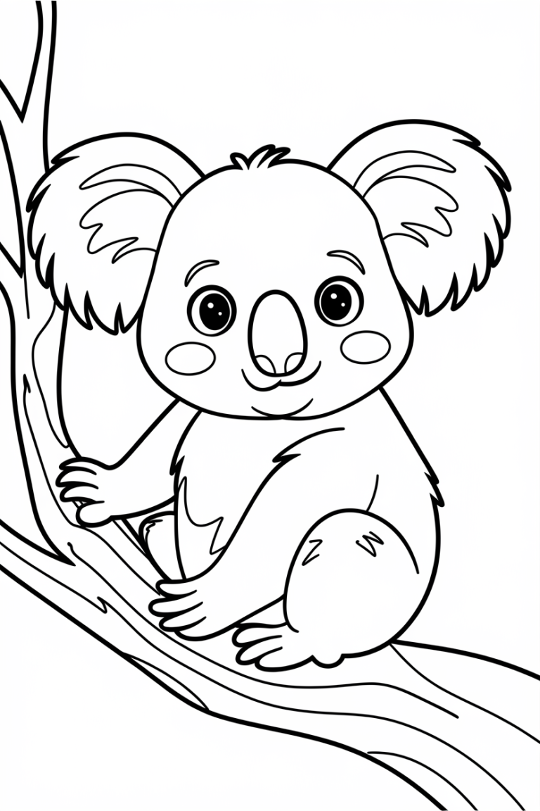 25+ Cute Koala Coloring Pages-Free Printables for Kids & Adults