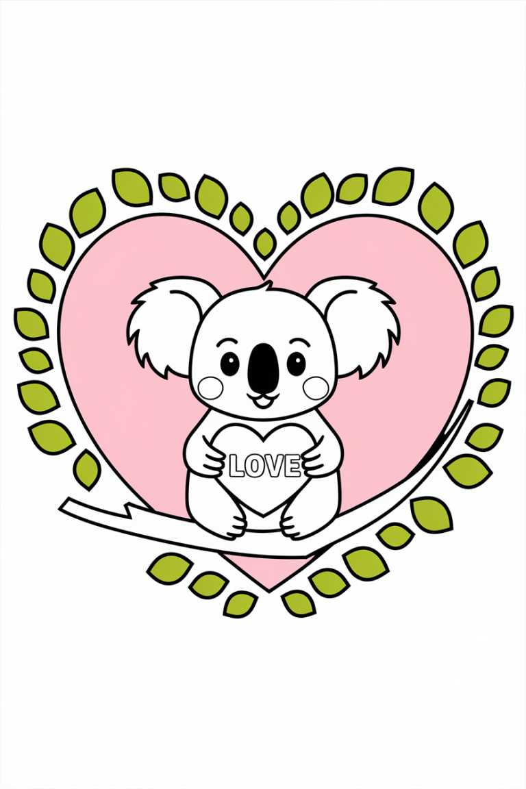 25+ Cute Koala Coloring Pages-Free Printables for Kids & Adults