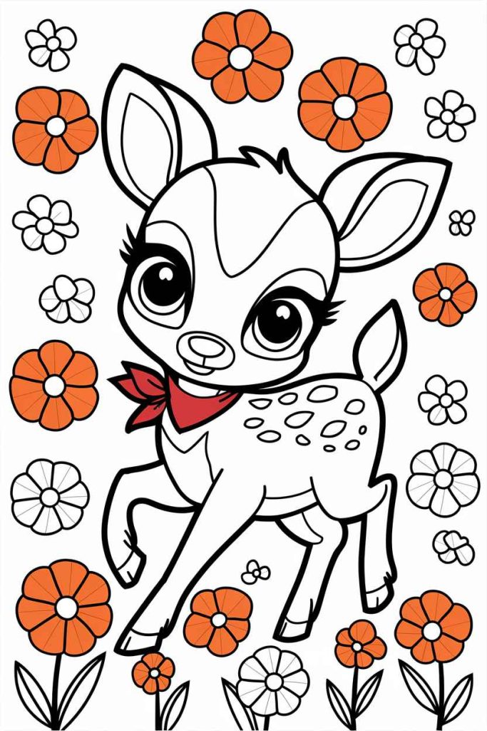 27+ Free Deer Coloring Pages for Kids & Adults to Print(PDFs)