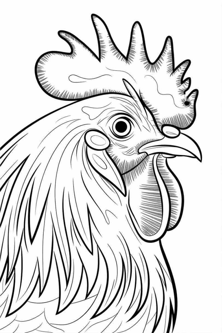 21+Rooster Coloring Pages – Free Printable Fun for Kids & Adults