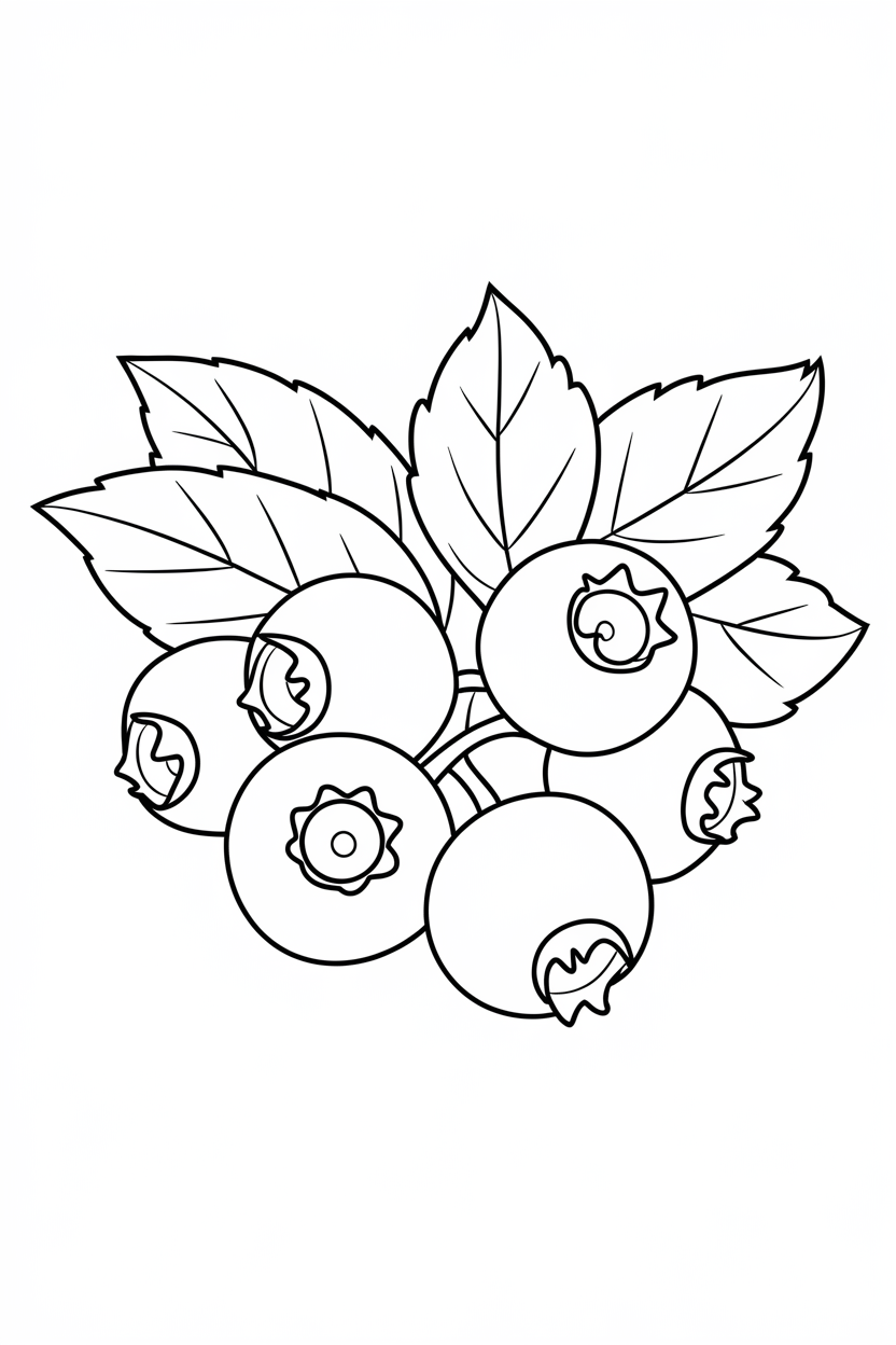 21+ Stunning Printable Blueberry Coloring Pages for Kids