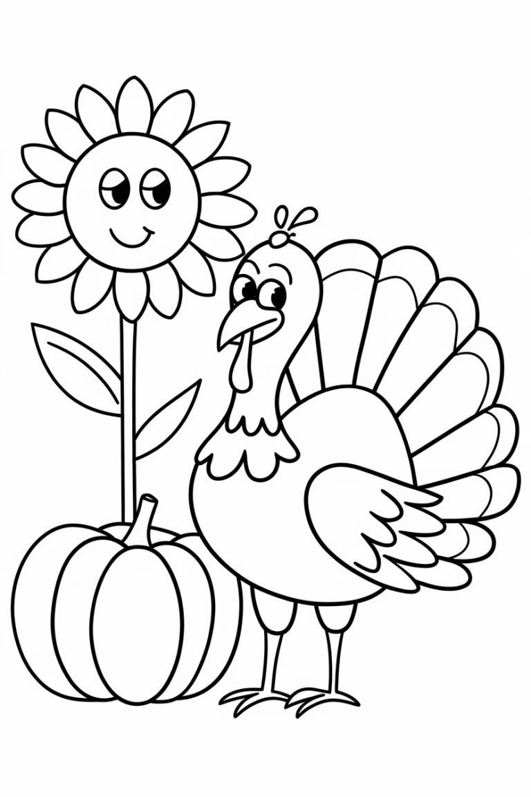 25+ Stunning Turkey Coloring Pages (Free & Printable) For All