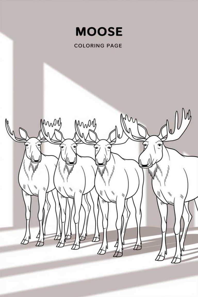 40+ Moose Coloring Pages 🦌🎨 | Free & Fun Printables 2025
