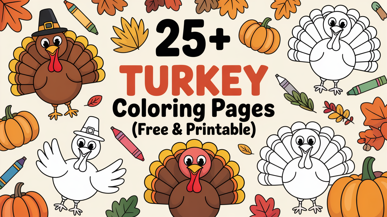 25+ Stunning Turkey Coloring Pages (Free & Printable) For All