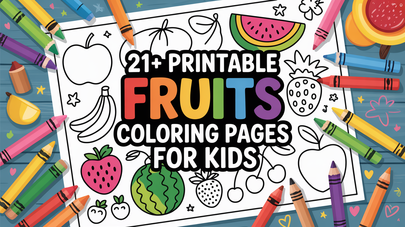 21+ Stunning Fruits Coloring Pages for Kids: Printable Fun & Healthy ...