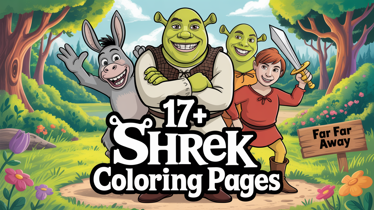 17+ Free Shrek Coloring Pages for Kids & Adults