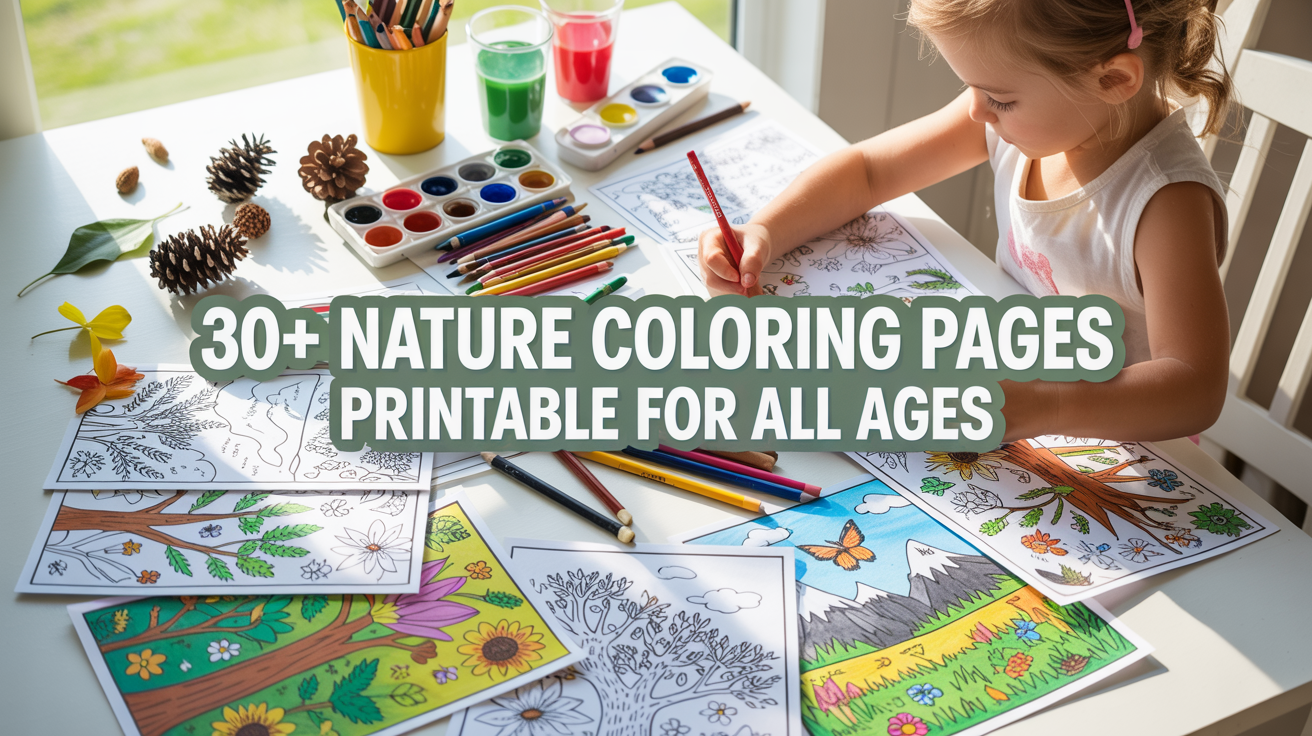 30+ Nature Coloring Pages Printable for All Ages