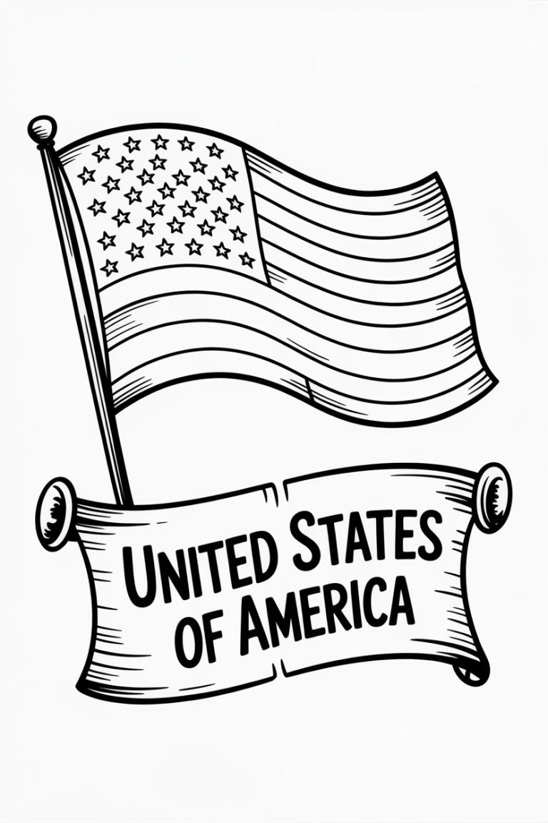 50+ 🇺🇸 United States Coloring Pages 🎨 | Free Printables 2025