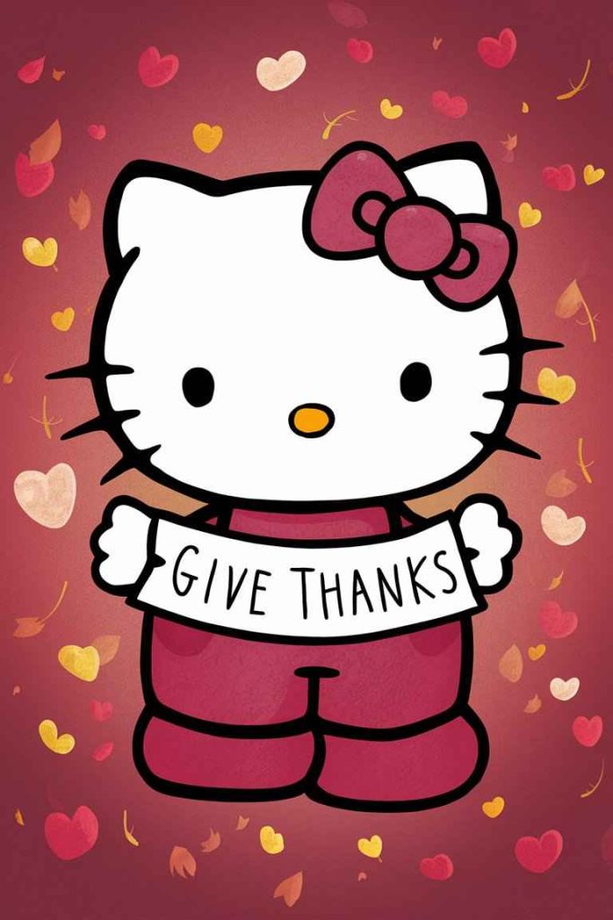 50+ Adorable Hello Kitty Thanksgiving Coloring Pages (PDFs)