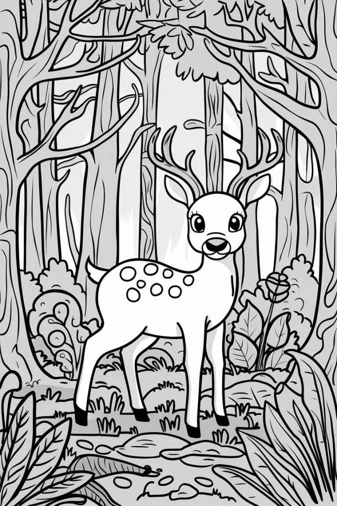 27+ Free Deer Coloring Pages for Kids & Adults to Print(PDFs)