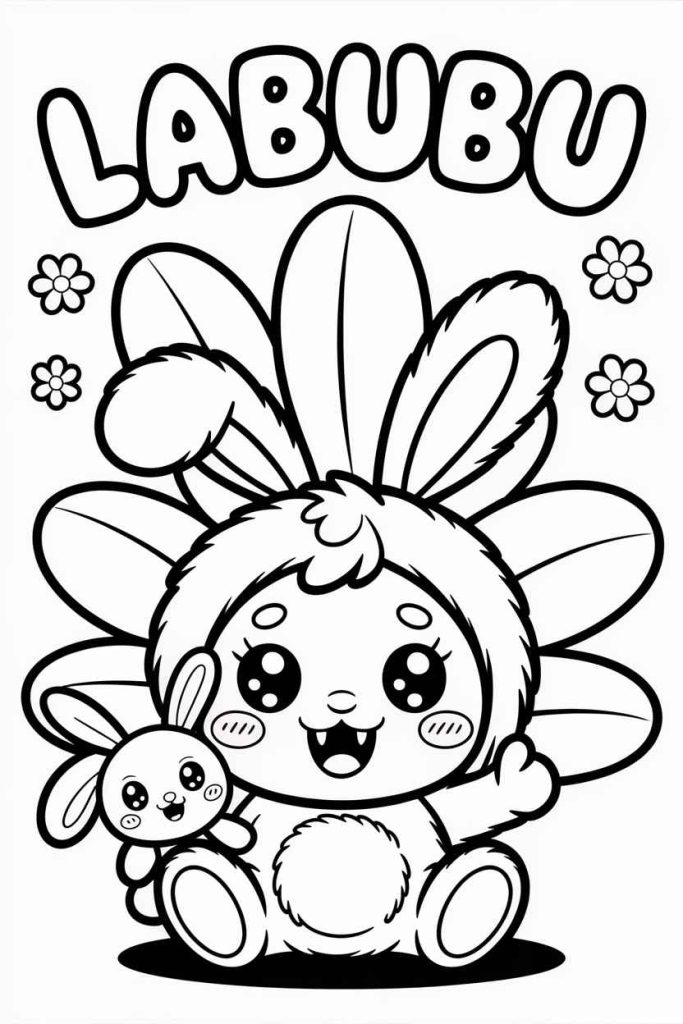 25+ Labubu Coloring Pages Printable & Free for Kids