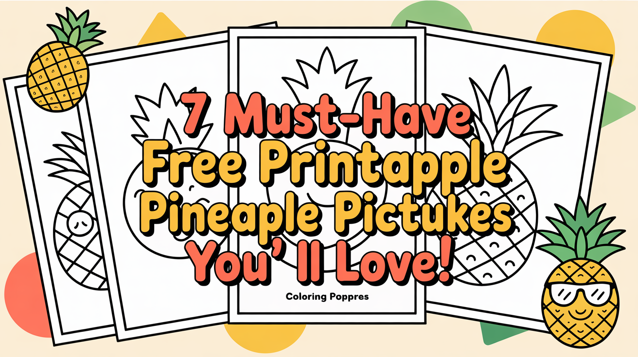 7 Must-Have Free Printable Pineapple Coloring Pages You’ll Love!
