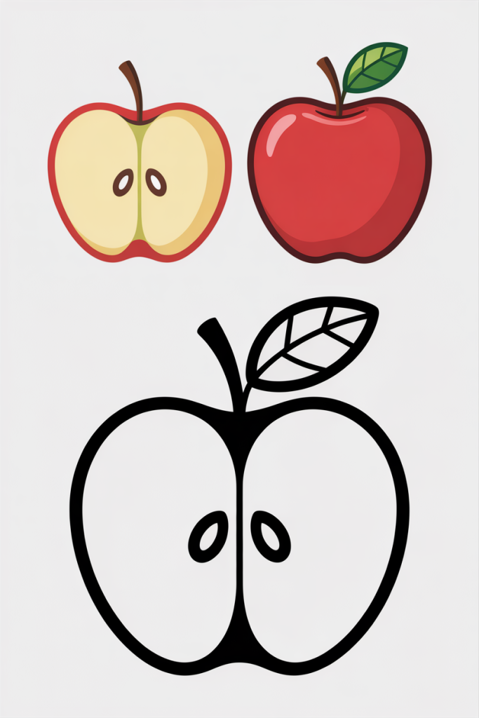 25+ Free Apple Coloring Pages for Kids & Adults to Print