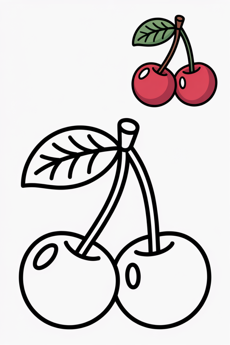 17+ Cherry Coloring Pages – Free & Cute Printables!
