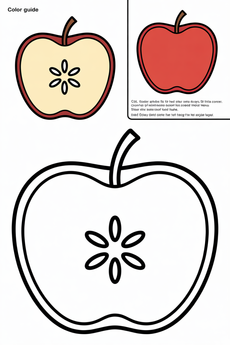 25+ Free Apple Coloring Pages for Kids & Adults to Print