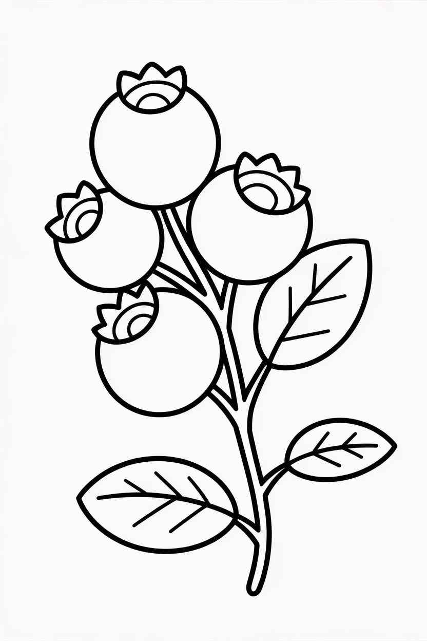 21+ Stunning Printable Blueberry Coloring Pages for Kids